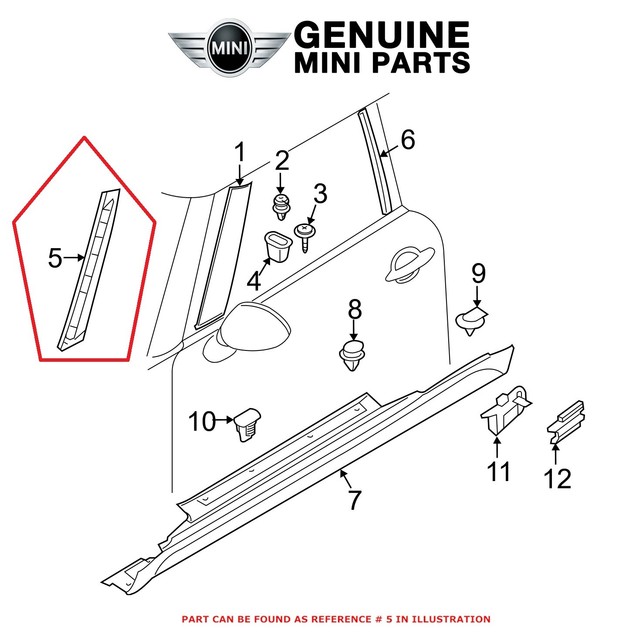 MINI 51337146096 Genuine OEM Factory Original Applique Insulator for ...