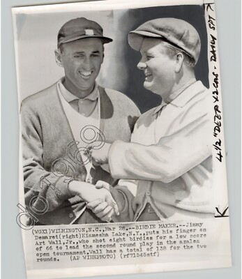 Pro Golfers JIMMY DEMARET & ART WALL Jr. AZALEA 1959 Press Photo US ...