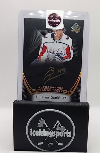 21-22 Sp Authentic BRETT LEASON Future Watch Black Rookie Auto CAPITALS ...