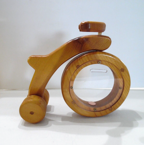 Wood Bicycle Piggy Bank - Tall - Hand Crafted | eBay