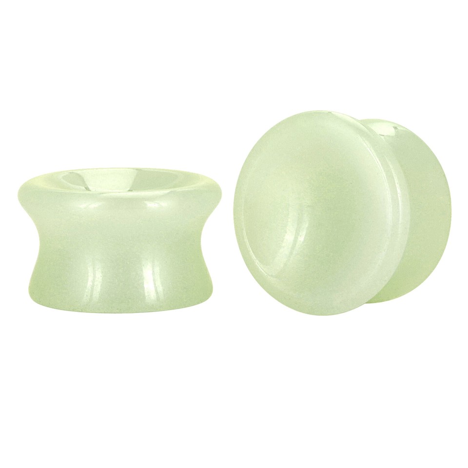 PAIR Organic Natural Stone Ear Gauges Ear Plugs Double Flared Piercing ...