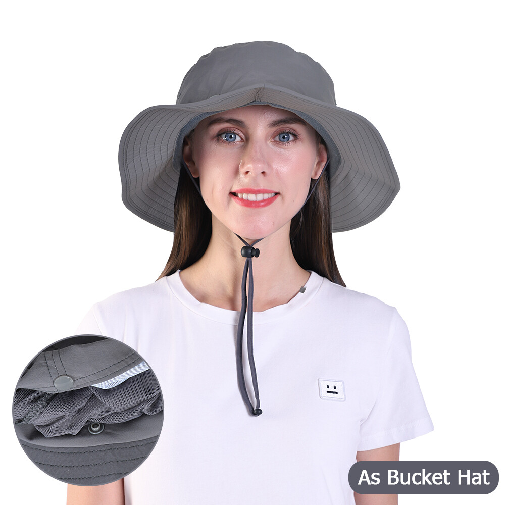 Mosquito Head Net Hat Sun Protection Bug Bucket Fishing Hiking Safari ...