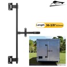 36" Steel Painted Black Cargo Trailer Swing Door Hinged Cam Bar Lock W ...