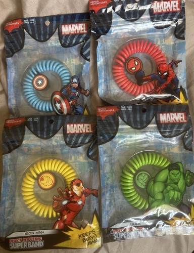4 Pack Marvel Avengers Bug Bands Captain America Insect Repelling ...