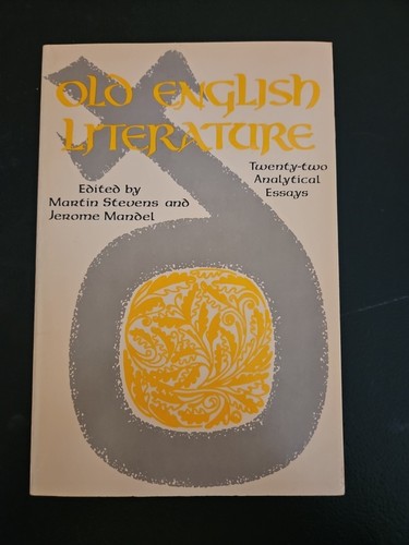 Old English Literature (1968 PB) Stevens Anglo Saxon Poetry Seafarer ...