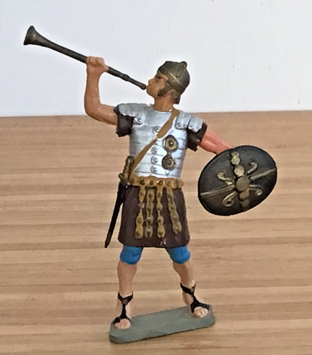 Ancient Roman legionary trumpeter.Vintage Starlux France 60 mm Plastic ...