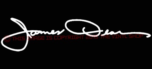 James Dean Signature Vinyl Decal Sticker Autograph Hollywood Movies | eBay