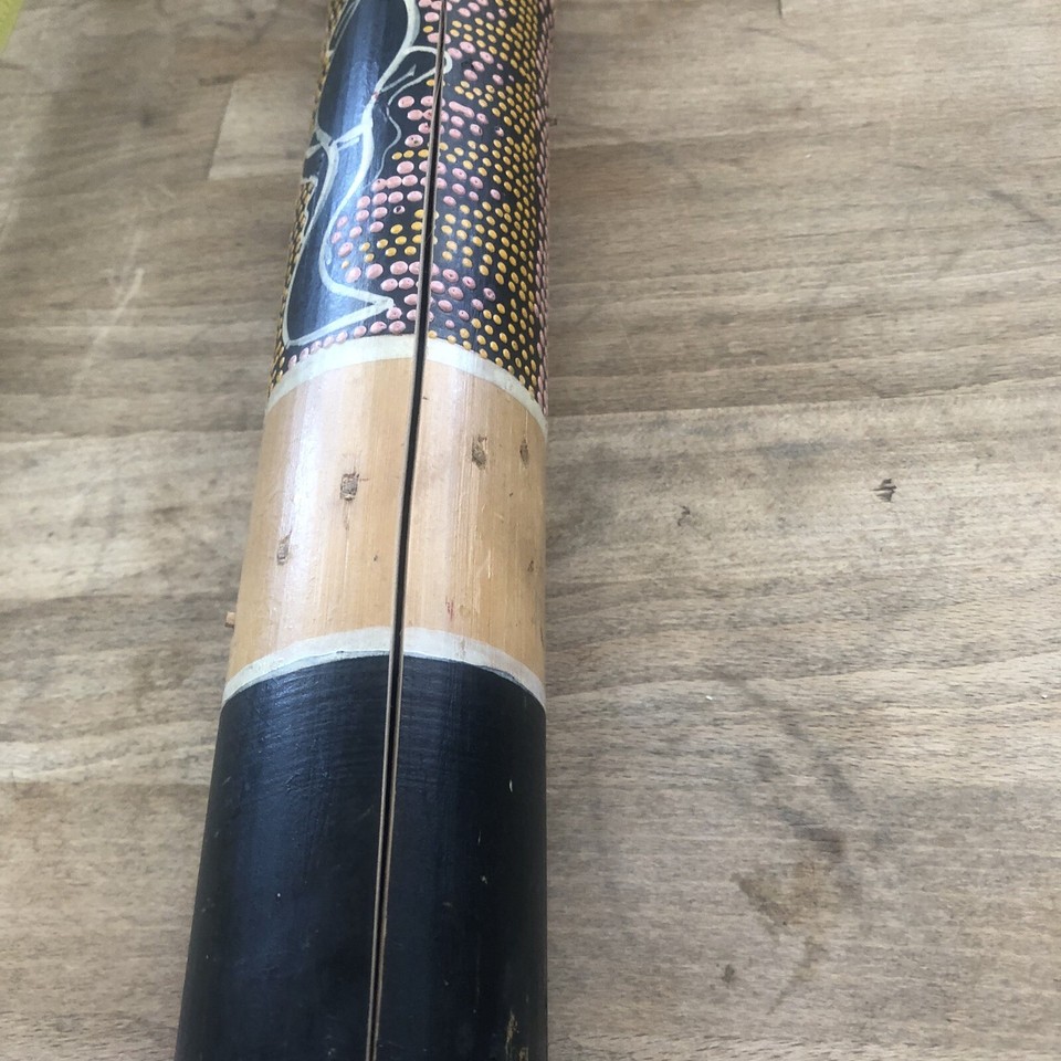 Aboriginal Art Dot Painting Rain Maker Percussion Music Stick Bamboo ...