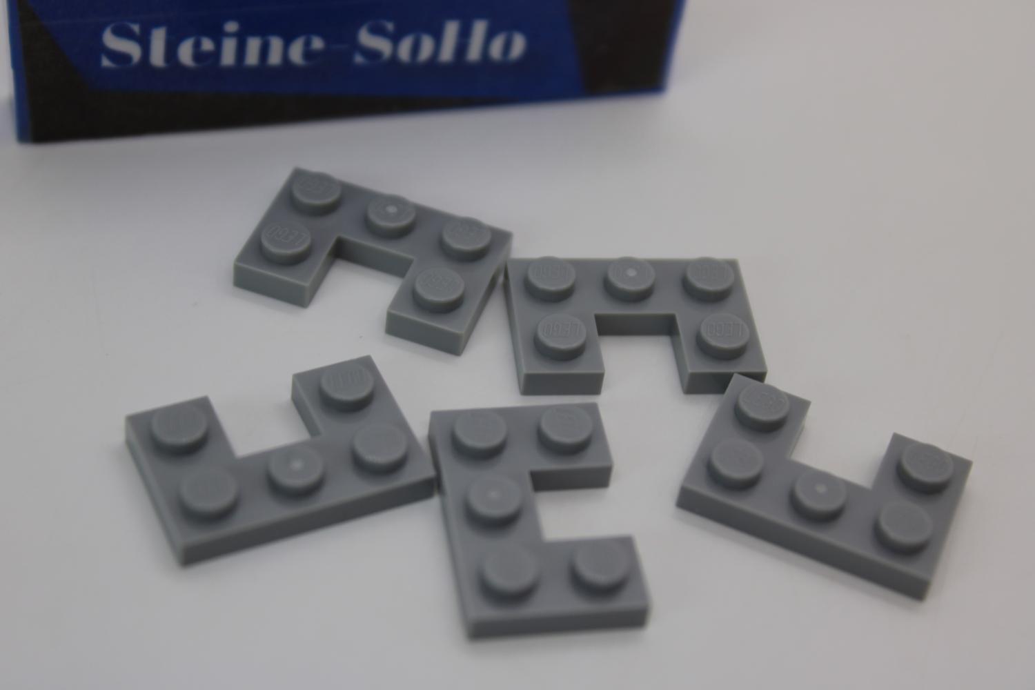 Lego (c) 5x 2x3 Platte mit Ausschnitt - 73831 - hellgrau - 3x2 plate ...