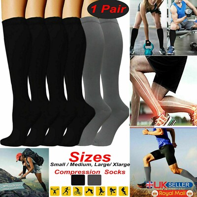Unisex Miracle Flight Travel Compression Socks Anti Swelling Fatigue ...