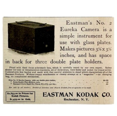 Eastman Kodak Camera Rochester 1897 Advertisement Victorian Photography ...