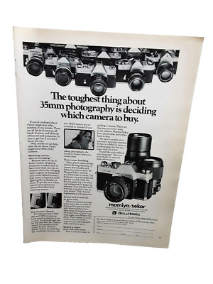 1974 Mamiya Sekor Camera 35mm Photography Original Print Ad | eBay UK