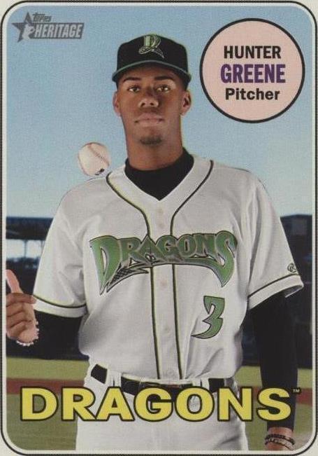 2018 Topps Heritage Minor League Edition - Hunter Greene #25 (RC) for ...