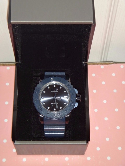 Emporio Armani Mens SPORTIVO Ea7 Blue 46mm Dial 200 Meter Watch AR6083 ...