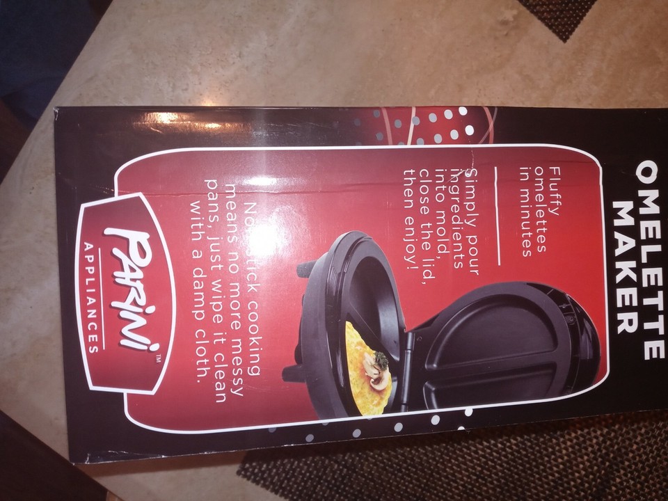 Parini Appliances Omelette Non-Stick Maker Electric Black New | eBay