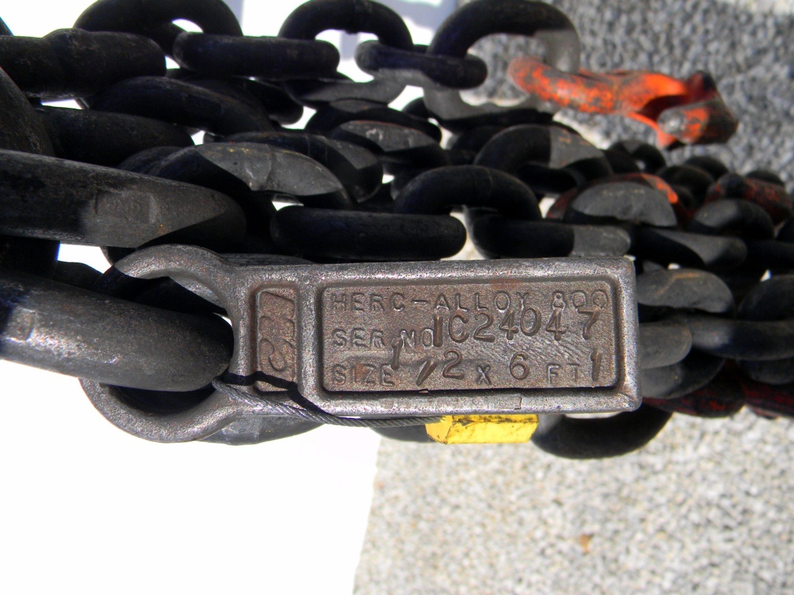 Cm Columbus Mckinnon 1/2" X 6' Adjustable Quad Sling Chain WLL Herc ...