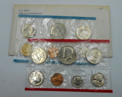1980 US MINT UNCIRCULATED MINT SETS IN ORIGINAL US MINT PACKAGING | eBay