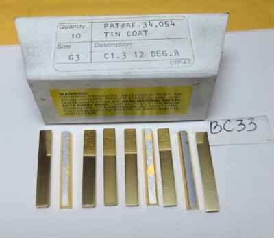 Cogsdill RE. 34,054 TIN COAT C1.3 12 DEG . R SIZE G3 9 PCS | eBay