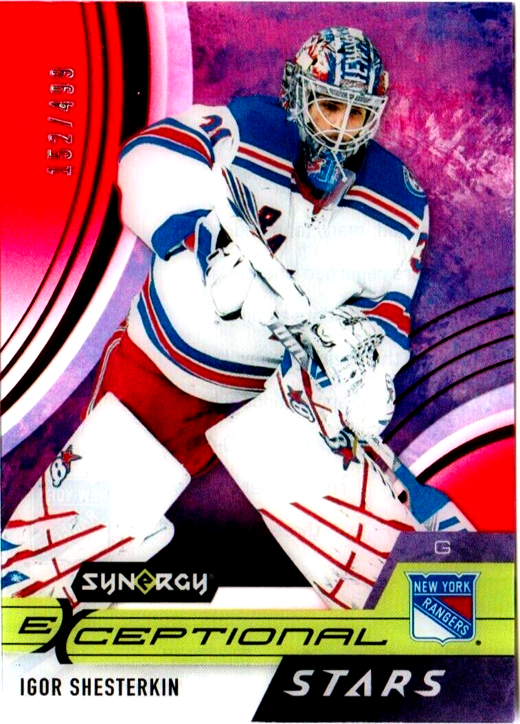 IGOR SHESTERKIN 21-22 UD SYNERGY RED /499 EXCEPTIONAL STARS CARD # ES ...