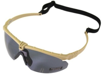 Airsoft Eye Pro Safety Glasses - Nuprol Battle Pro Meets CE EN166 Tan ...