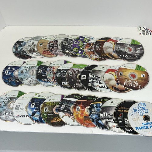 Lot Of 300+ SCRATCHED VIDEO GAME DISCS ONLY Xbox Nintendo PlayStation+ ...