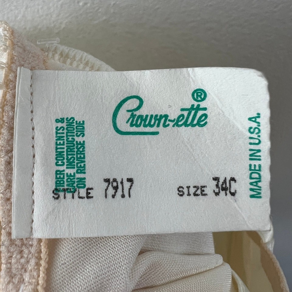 Vintage Crown-ette Ivory Satin and Lace Lingerie One Piece Bodysuit USA ...