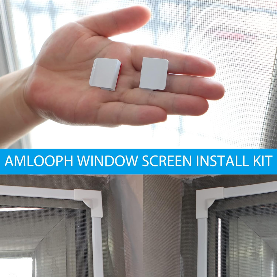 Window Screen Accessories- White Triangle Clips Window Screen Corners ...