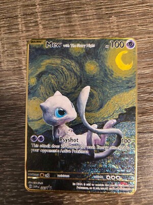 Mew Pokemon Card Van Gogh Starry Sky GX EX GX Rare limited 1st edition ...