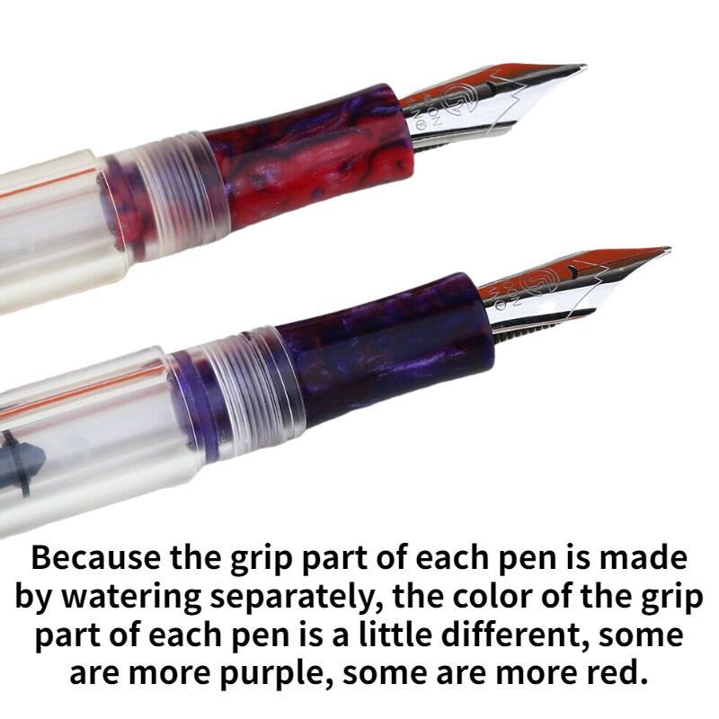 MAJOHN C1 Dropper Fountain Pen Transparent Resin Ink Pen F Nib for ...