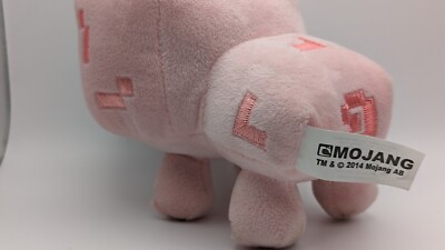 Minecraft Mojang 6” Pink Pig Piglet Stuffed Animal Plush Toy 2014 Farm ...