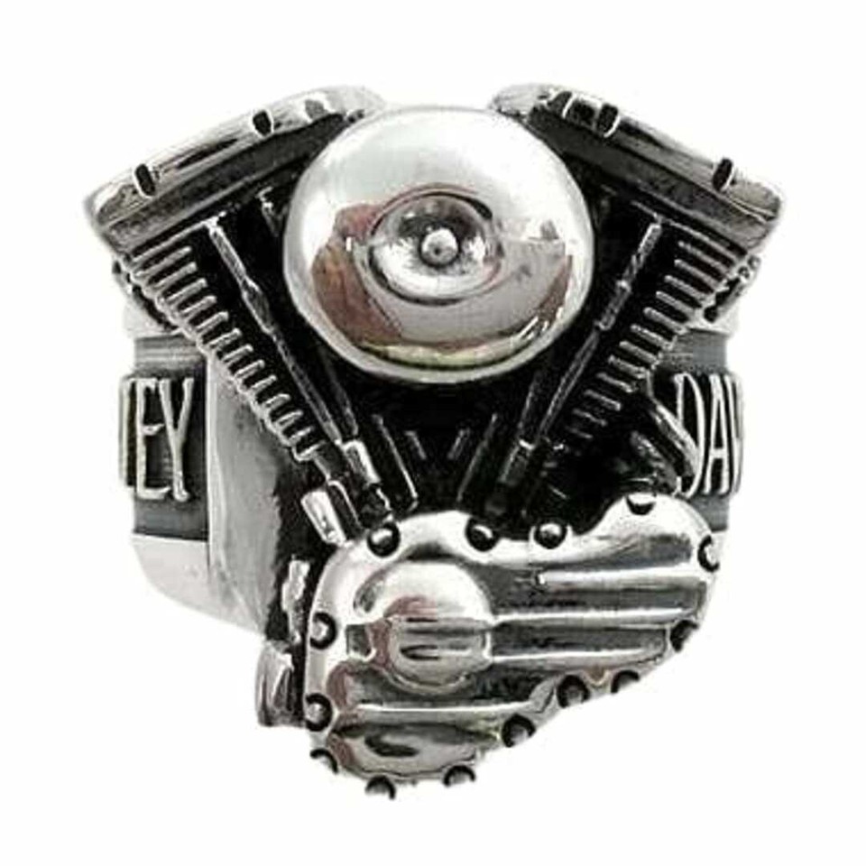 Sterling Silver Biker Harley Engine Ring Jewelry Chopper Motorcycle | eBay