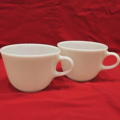 2 Pyrex Milk Glass Coffee Tea Cups Mugs Corning USA | eBay