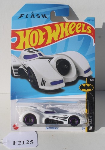Hot Wheels DC Batman White Batmobile The Flash 3/5 FNQHotwheels F2125 ...