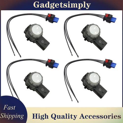 4x Parking Sensor & Connector For GM Chevy GMC Cadillac Buick 84586217 ...
