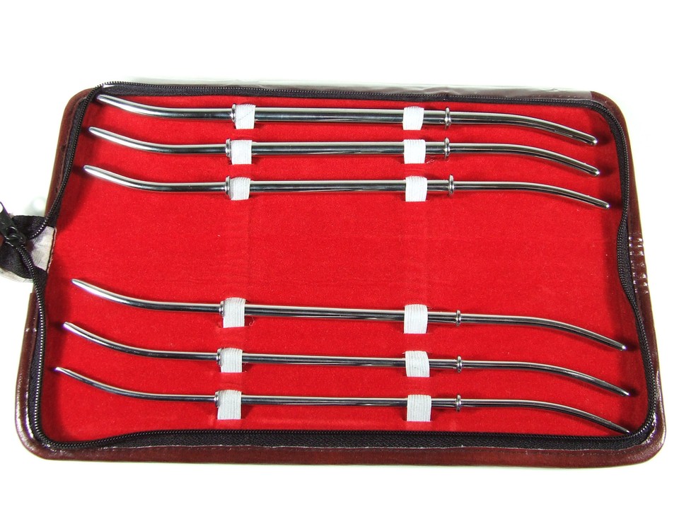 Hank Uterine Dilators Kit of 6 Double End Solid Stainless Curved Blunt ...