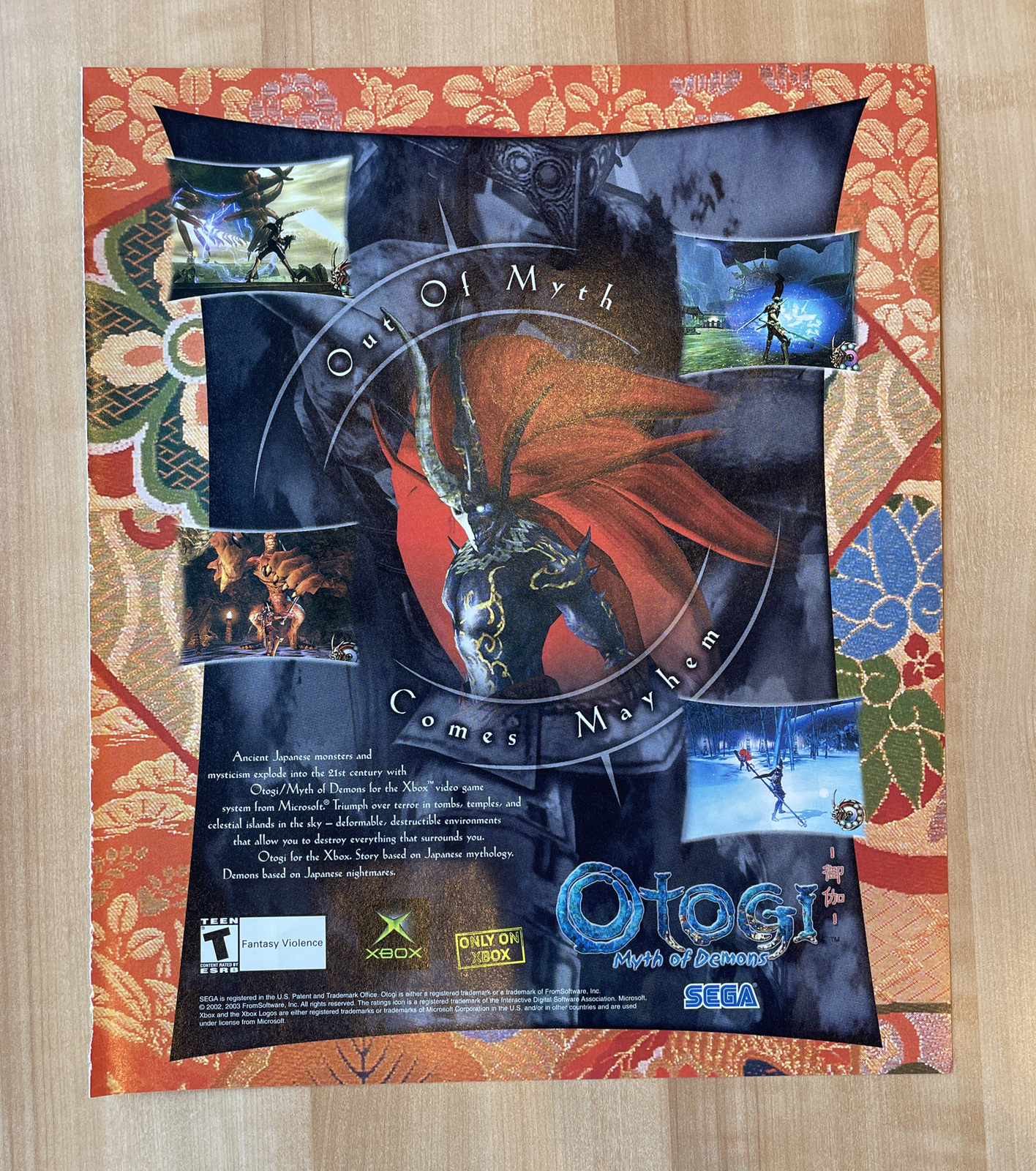 Otogi Myth of Demons Original Xbox 2003 Game Promo Ad Art Print Poster ...
