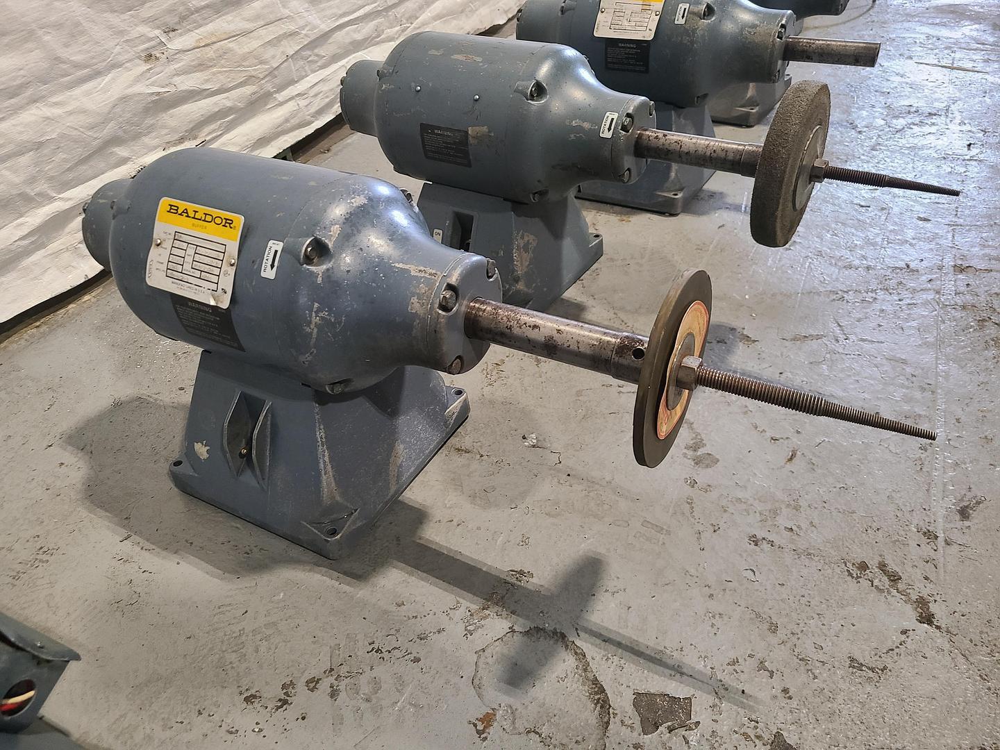 Baldor Single Spindle 1-1/2 HP Buffing Polishing Machine Polish Metal ...