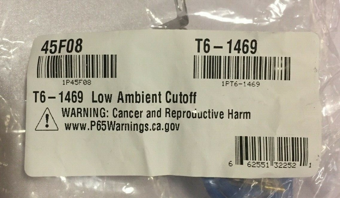 LENNOX/DUCANE/ARMSTRONG/MAGIC PAK LOW-AMBIENT THERMOSTAT 45°-10°F 45F08 ...