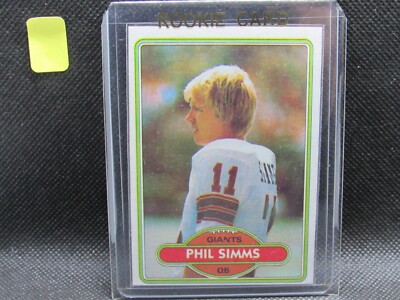 1980 PHIL SIMMS GIANTS FOOTBALL TOPPS ROOKIE CARD # 225 GIANTS | eBay