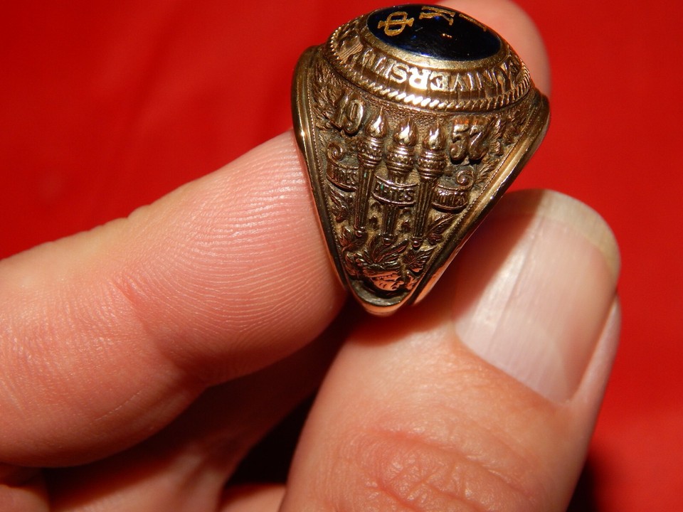 10K YELLOW GOLD MENS FLORIDA STATE SEMINOLES BA COLLEGE FRATERNITY ...