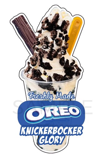 Ice cream van sticker Oreo Biscuit stickers knickerbocker glory sundae ...