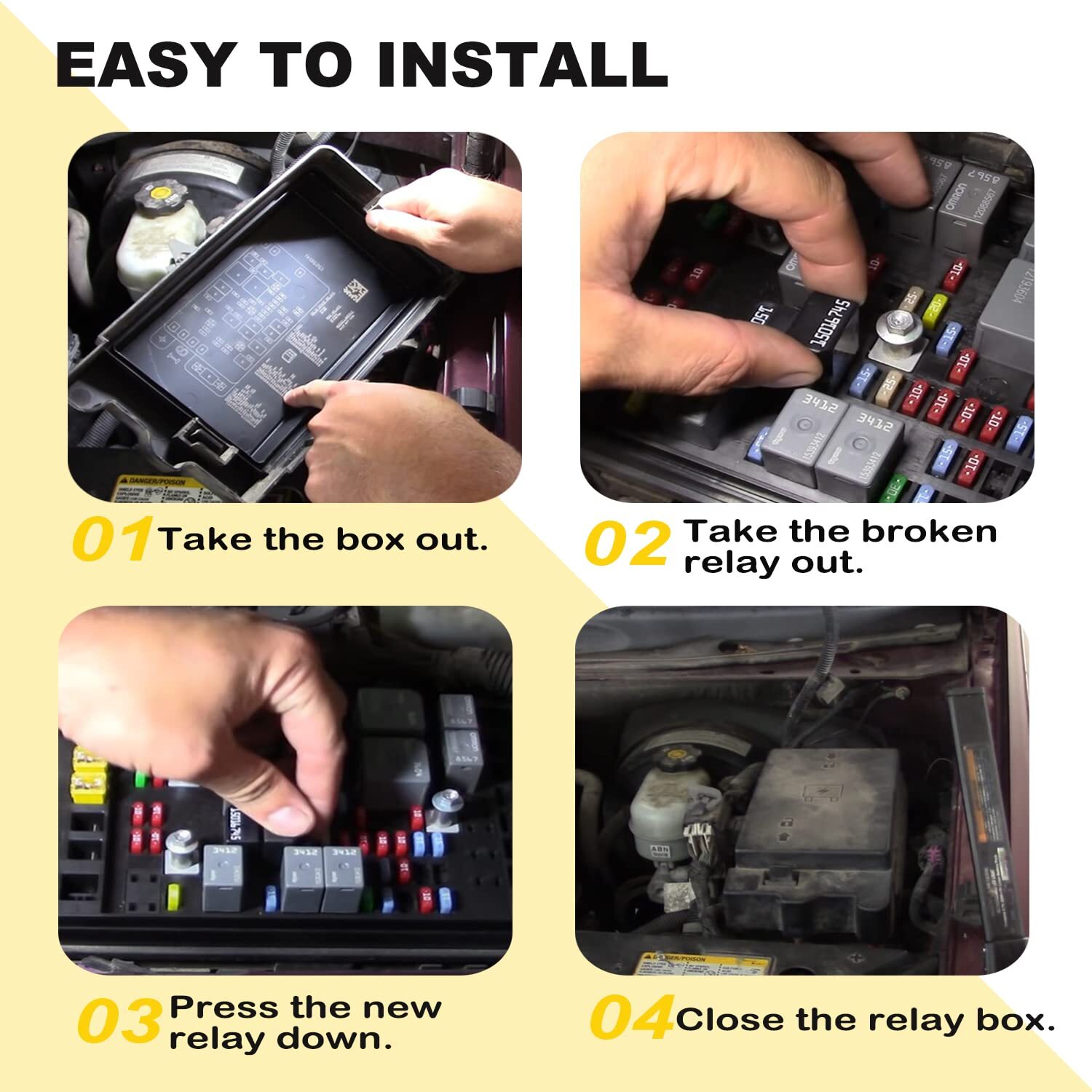 15016745 Multi-Purpose Relay 601-218 Headlight Relay for Chevy,GMC ...