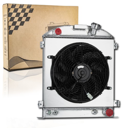 3 Row Aluminum Radiator+Shroud Fan For 1930-1931 Ford Model A Chevy V8 ...