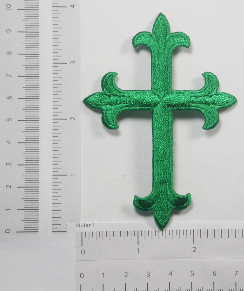Latin Cross Patch 4" Iron On Patch Applique x 2 7/8" 102mm x 73mm ...
