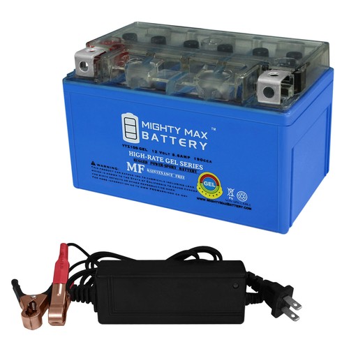 Mighty Max YTZ10S GEL Replacement Battery for EverStart ES-TZ10S + 12V ...