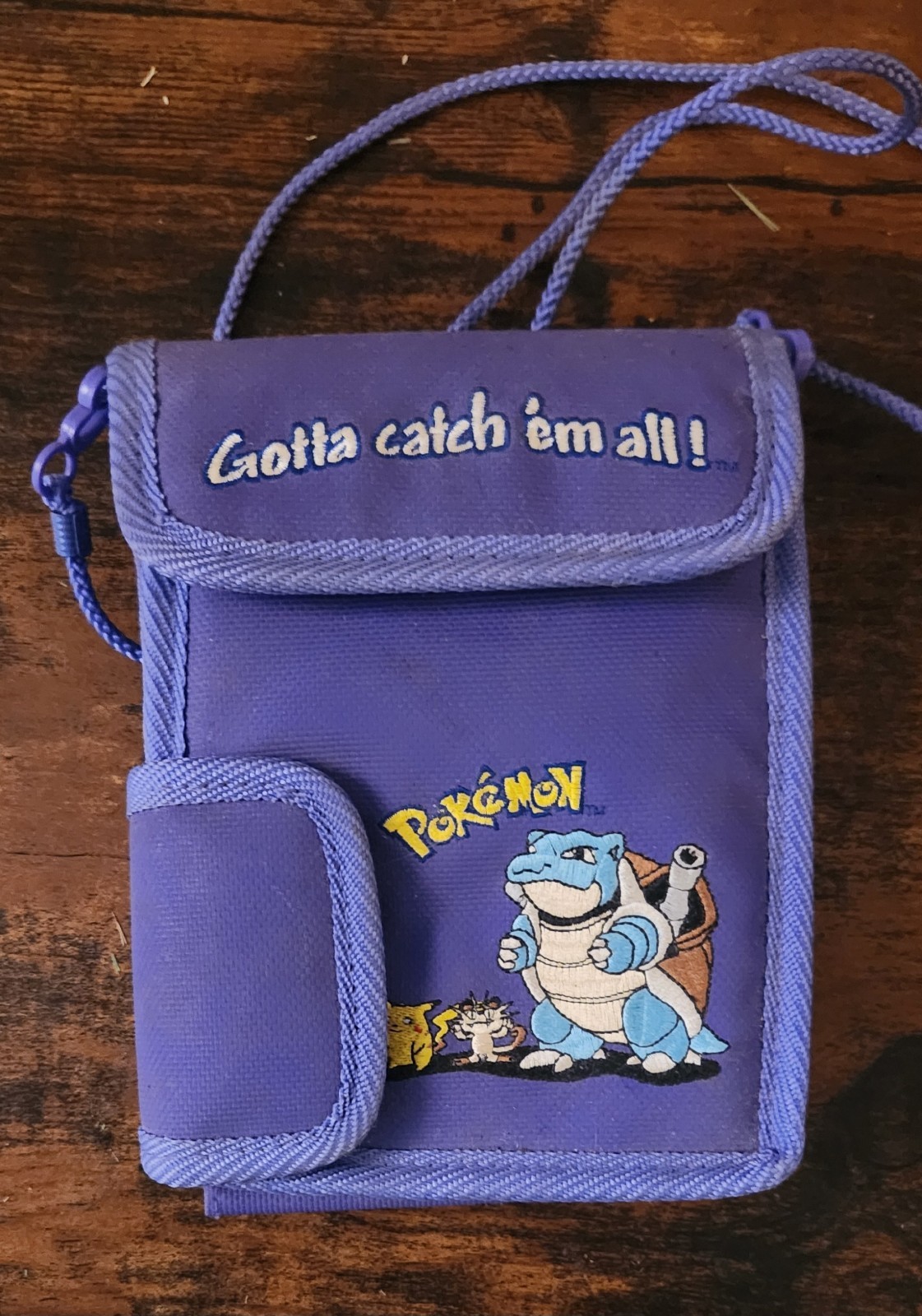 Vintage Pokemon Nintendo Game Boy Color Carrying Case Purple Blastoise ...