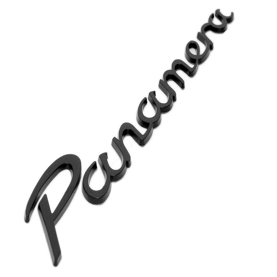 3pcs Matte black PORSCHE Panamera Turbo Letters Rear Badge Emblem ...