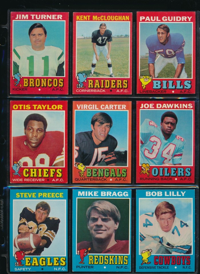 1971 TOPPS FOOTBALL COMPLETE SET 1-263 NM+ 43 PSA GREENE RC BRADSHAW RC ...