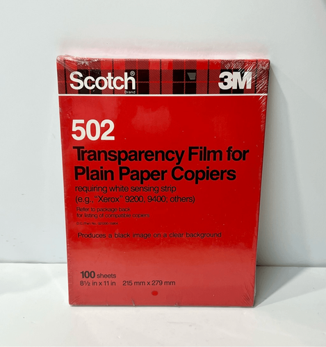 Vintage Scotch 3M 502 Transparency Film For Plain Paper Copiers SEALED ...