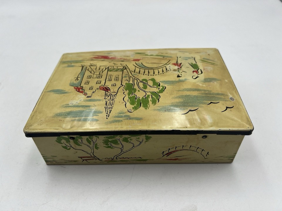 Vintage Empty Tin Box 90'S Made In Great Britain Landscape | eBay